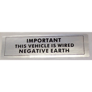 Negative Ground Sticker | Metropolitan Parts